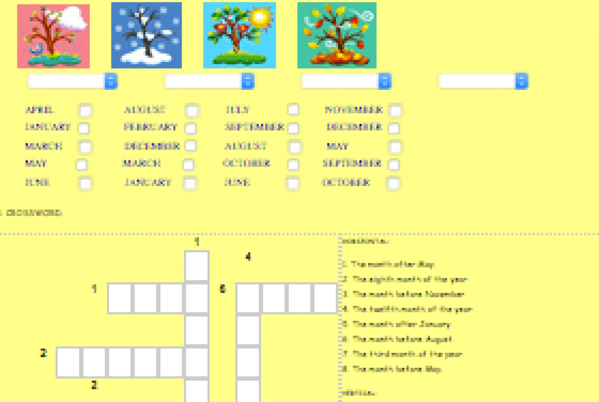 III Aprende los [ meses del año ] en inglés. Learn the months.